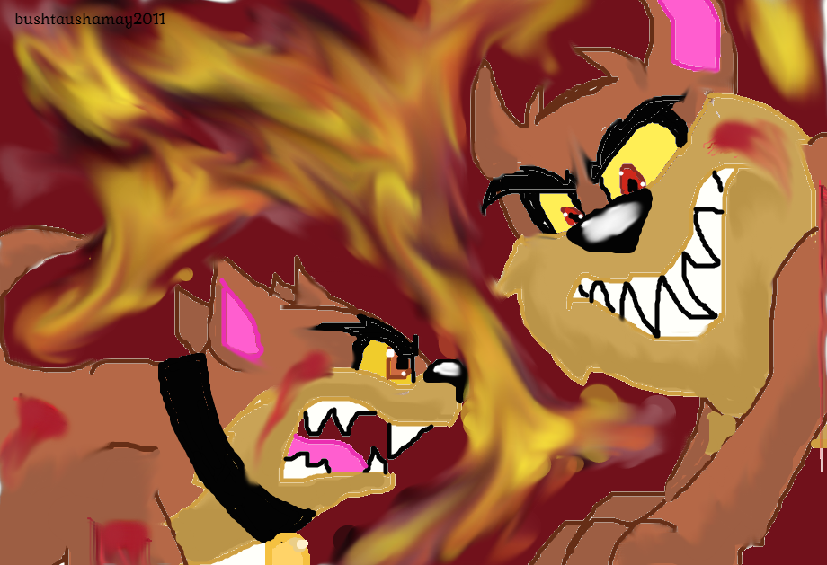 Taz vs. Evil Taz?? Fire Scene by LoonataniaTaushaMay on DeviantArt