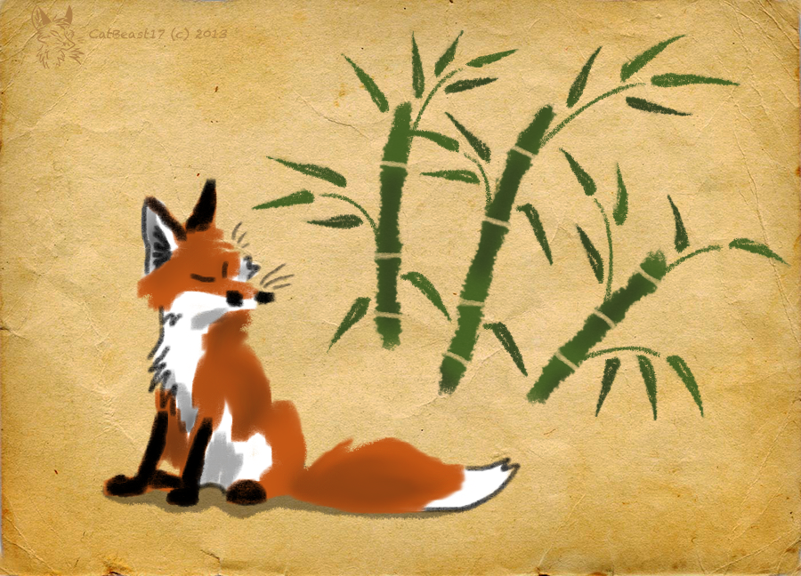 Fox and Bamboo by CatBeast17 on DeviantArt