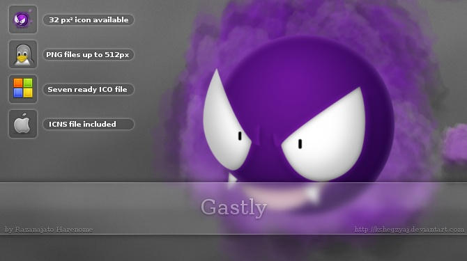 Gastly Single Icon by Kshegzyaj on DeviantArt
