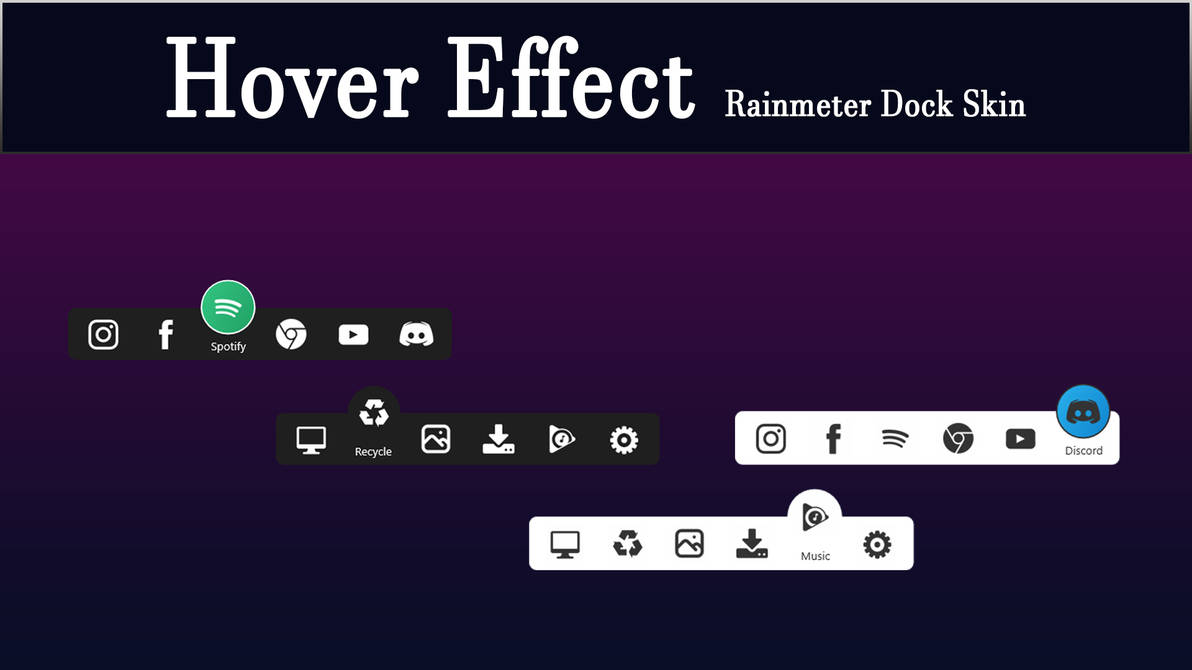 Hover Effect - Rainmeter Dock by vinithkumar on DeviantArt