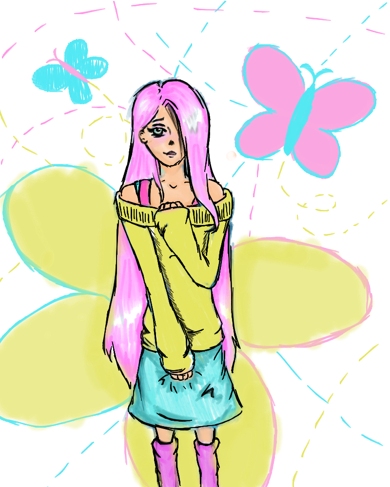 Fluttershy Full Body by hiddenbywords on DeviantArt