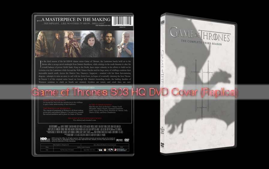 Game of Thrones S03 HQ DVD Cover (Replica) by adamhlohan on DeviantArt