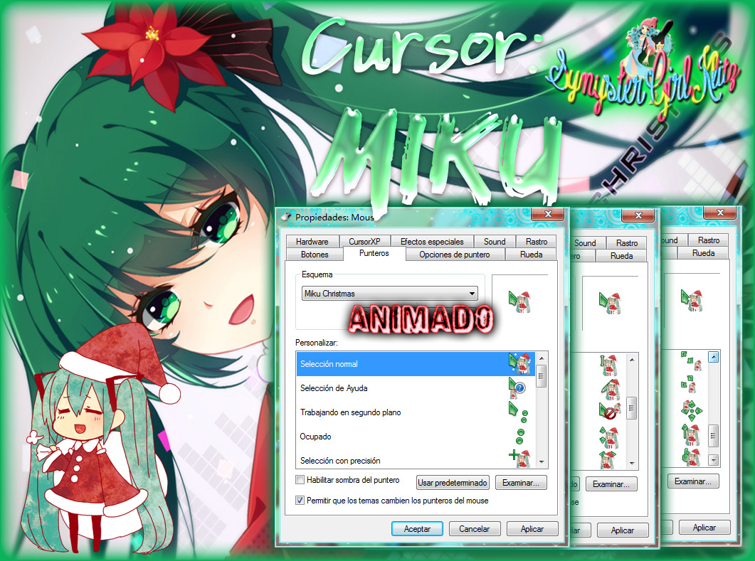 Hatsune Miku Christmas Cursor Animado by SynysterGirlKltz on DeviantArt
