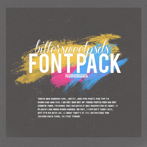 Fonts Pack - 01 by yeahitslikeadrug on DeviantArt