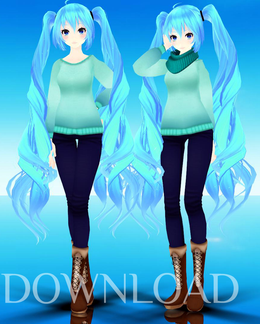 TDA Hatsune Miku Casual DL by Kamiko-Hibari on DeviantArt