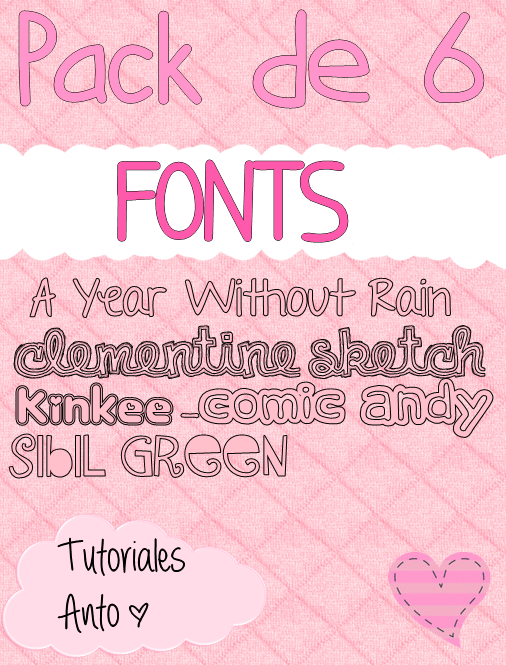 Pack Fonts by TutorialesAnto on DeviantArt