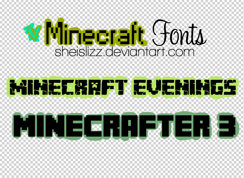 Minecraft Fonts by SheIsLizz on DeviantArt