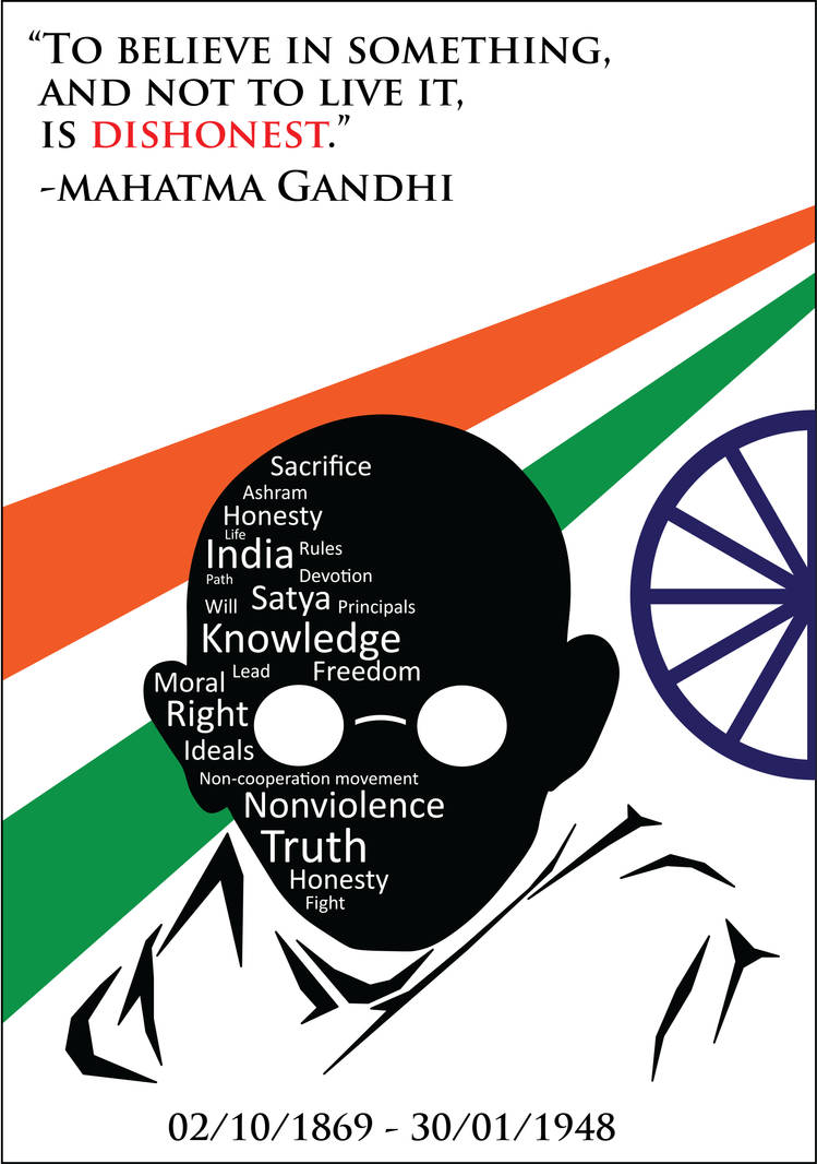 Gandhi Poster Punarbasu by PunarbasuRoy on DeviantArt