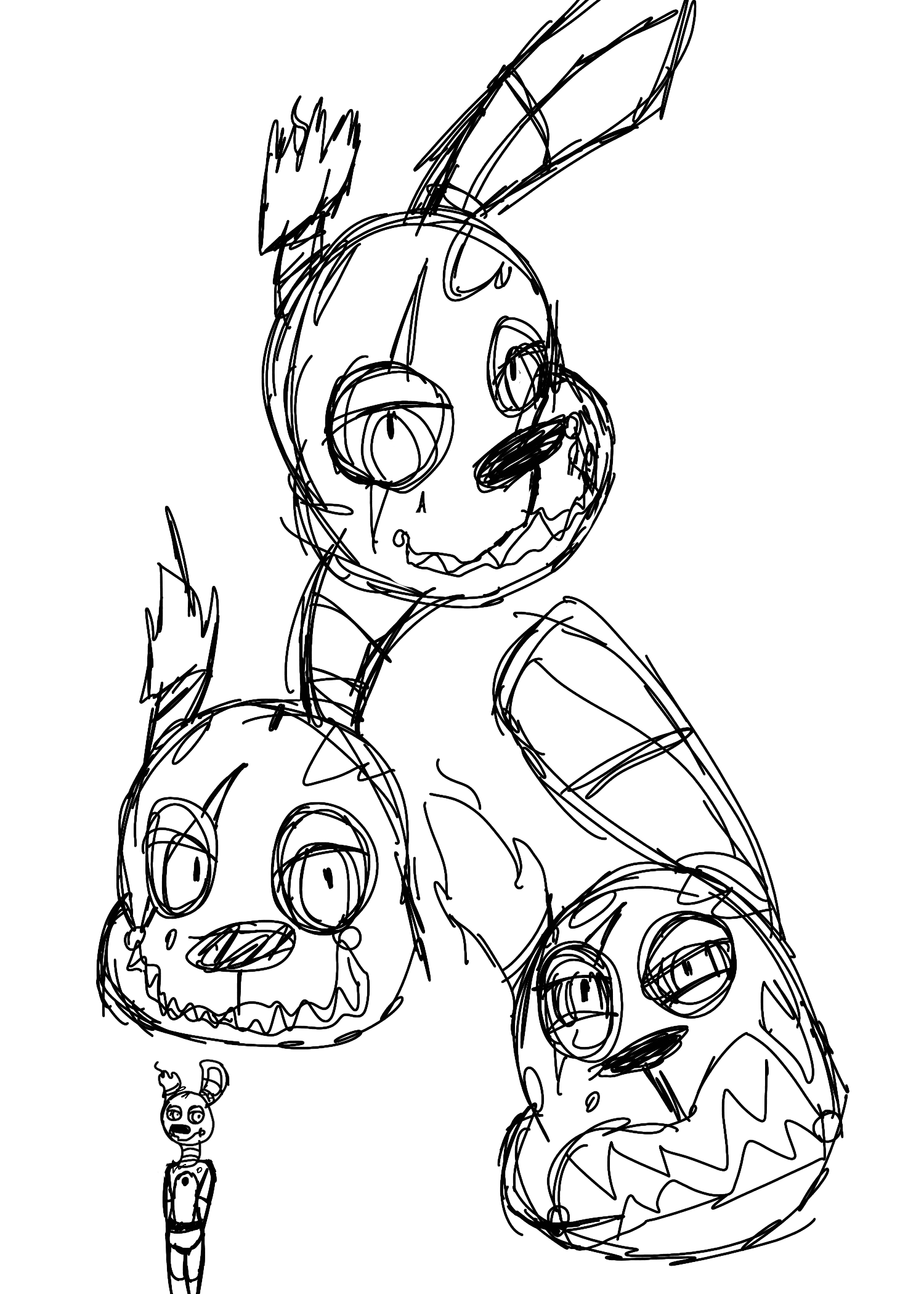 Springtrap sketches by ducksgonnaduck985 on DeviantArt