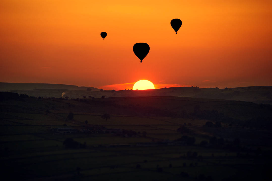 Sunset from Baslow Edge, Derbyshire by Lumpling on DeviantArt