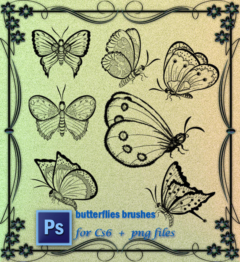 Butterflies Brushes by roula33 on DeviantArt