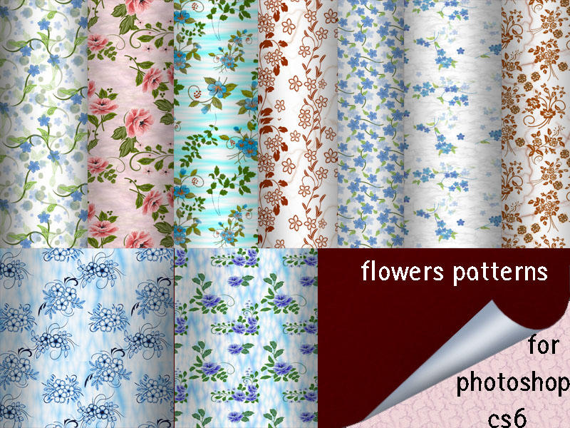 Flowers Patterns by roula33 on DeviantArt