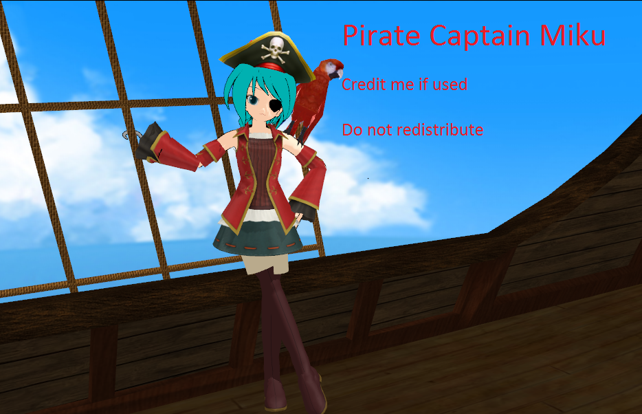 [MMD DL] Pirate Captain Miku by TyrannosaurusRex-123 on DeviantArt