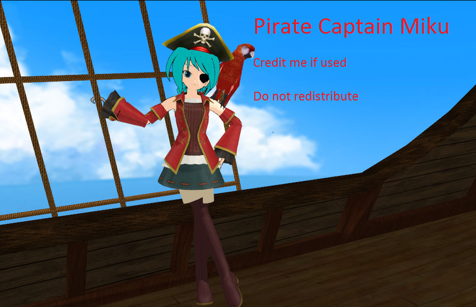 [MMD DL] Pirate Captain Miku by TyrannosaurusRex-123 on DeviantArt