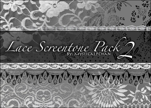 Lace Screentone Pack 2 by Mysticalpchan on DeviantArt