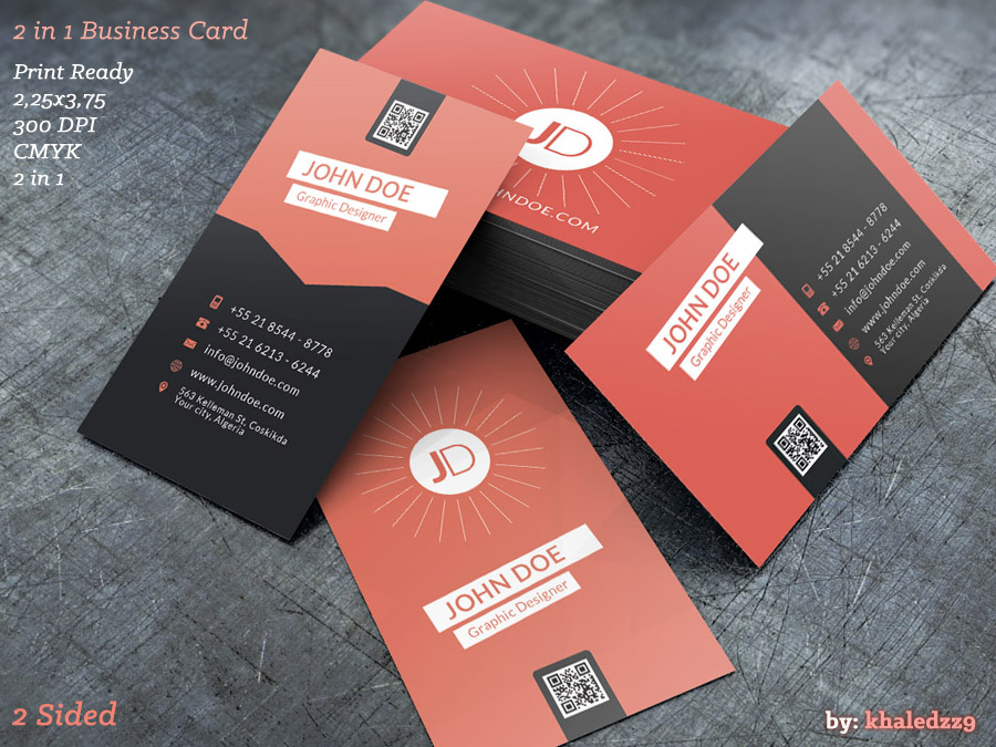 2 in 1 Business Card by khaledzz9 on DeviantArt