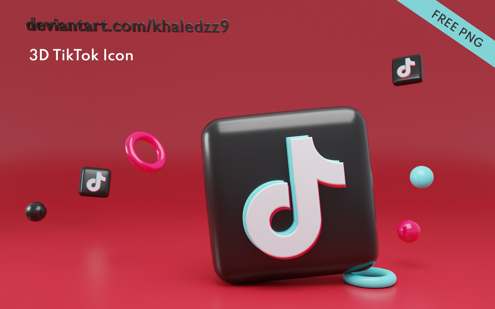3D TikTok Icon PNG by khaledzz9 on DeviantArt