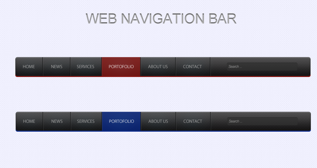 Free Web Navigation Bar by dant3x on DeviantArt