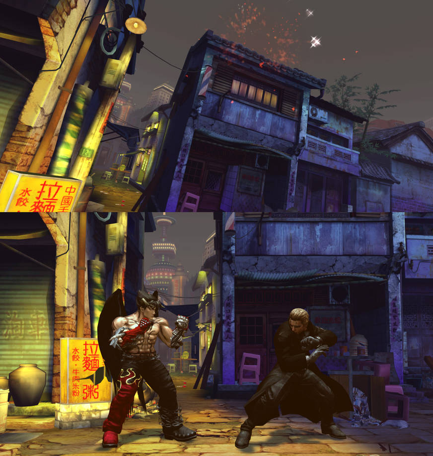 SF X TEKKEN Run-down back-alley by monkeygigabuster on DeviantArt
