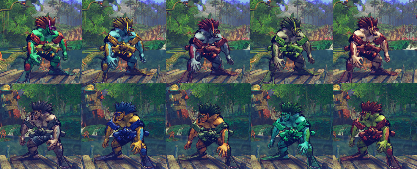 USFIV Blanka Summer Time 10 color pack by monkeygigabuster on DeviantArt