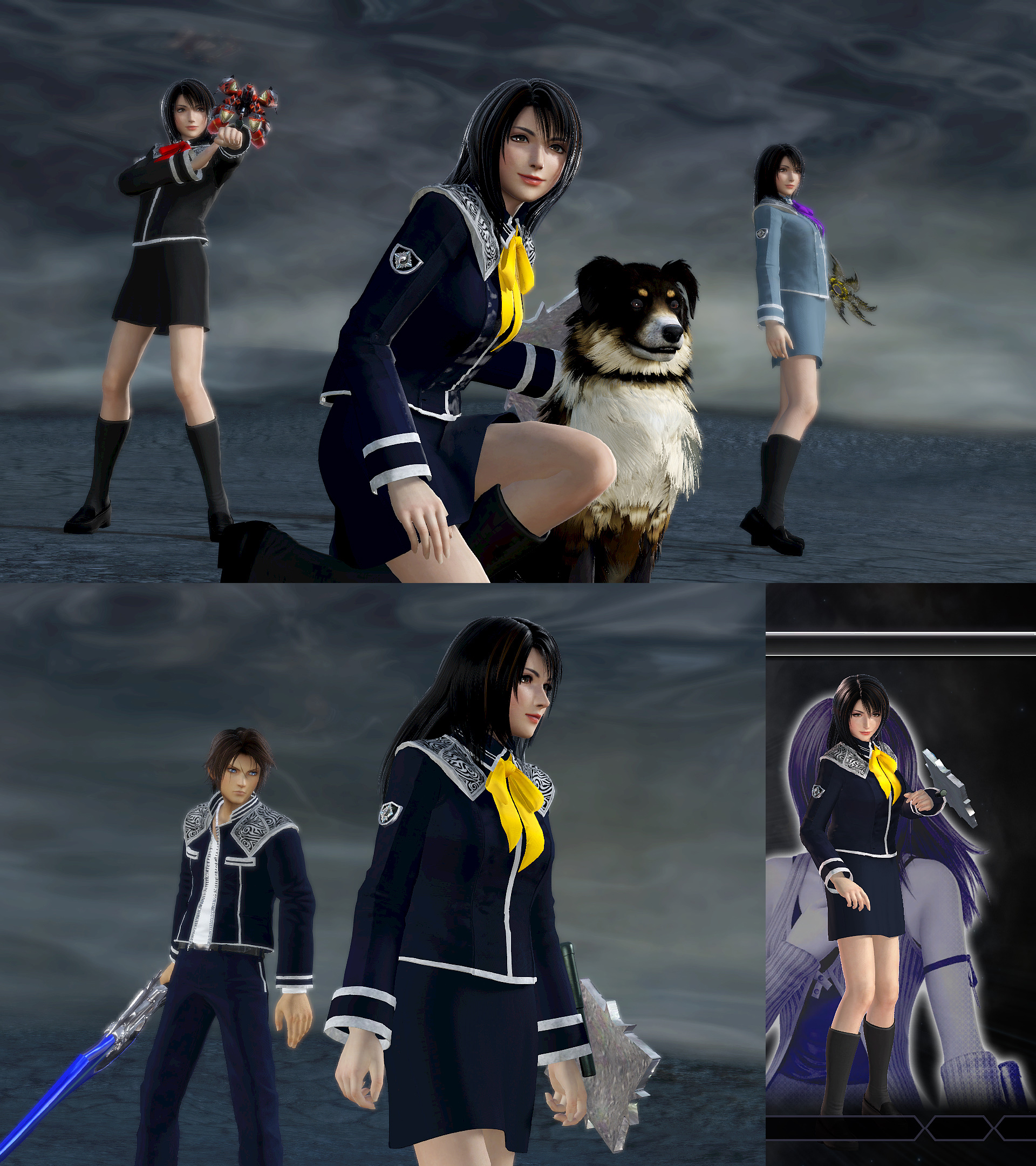 DFFNT mod FFVIII Seed Cadet Outfit for Rinoa by monkeygigabuster on DeviantArt