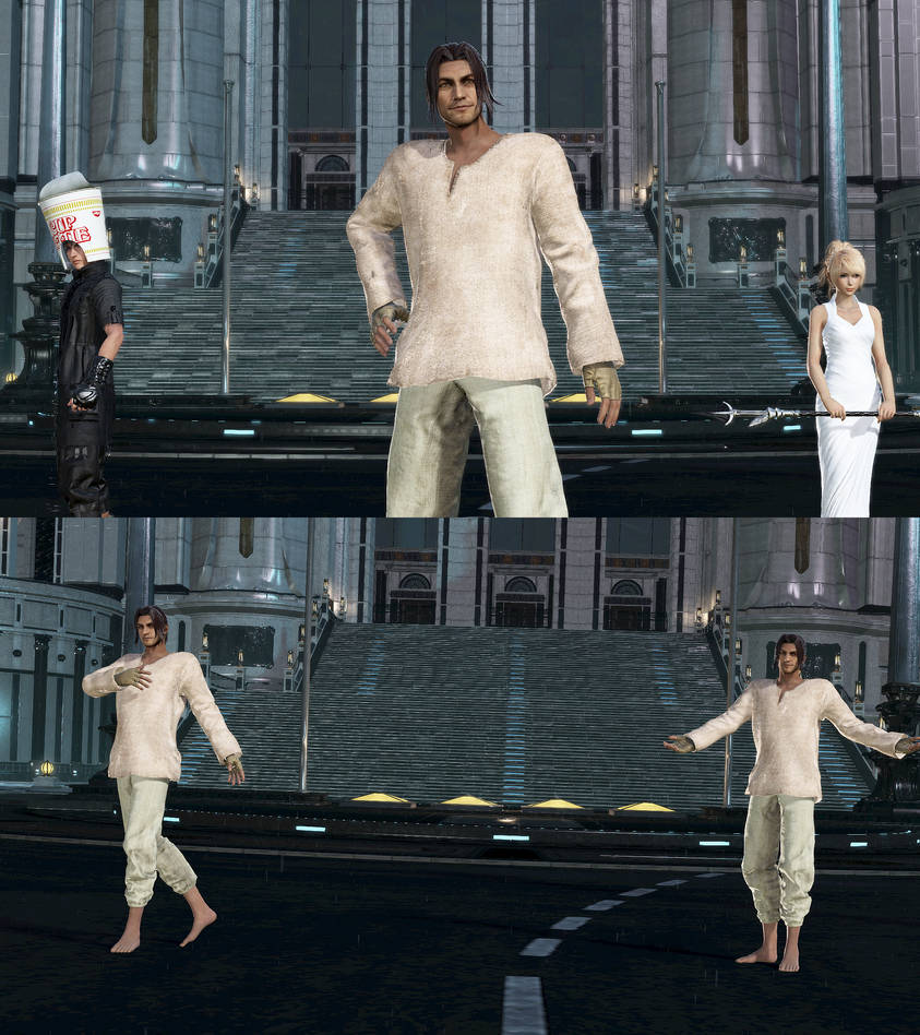 DFFNT mod FFXV Healer attire for Ardyn by monkeygigabuster on DeviantArt