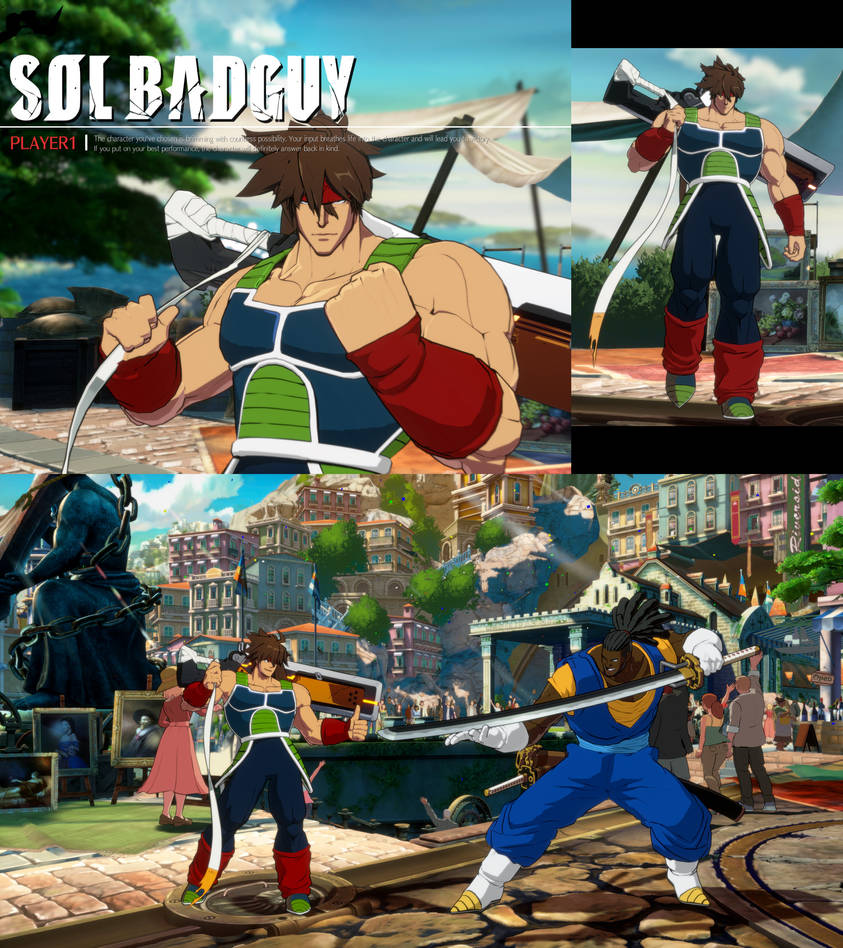 DBFZ Bardock outfit for Sol Badguy by monkeygigabuster on DeviantArt