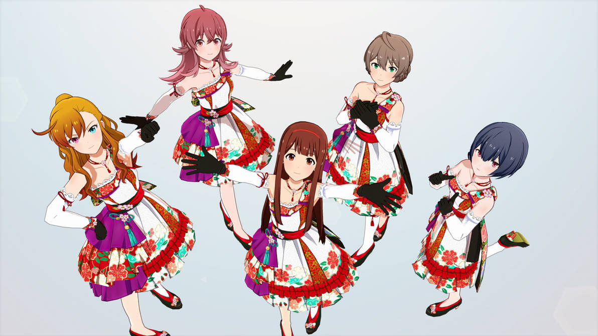 Flowery Kabuki Goddess Over Coral Dress by monkeygigabuster on DeviantArt