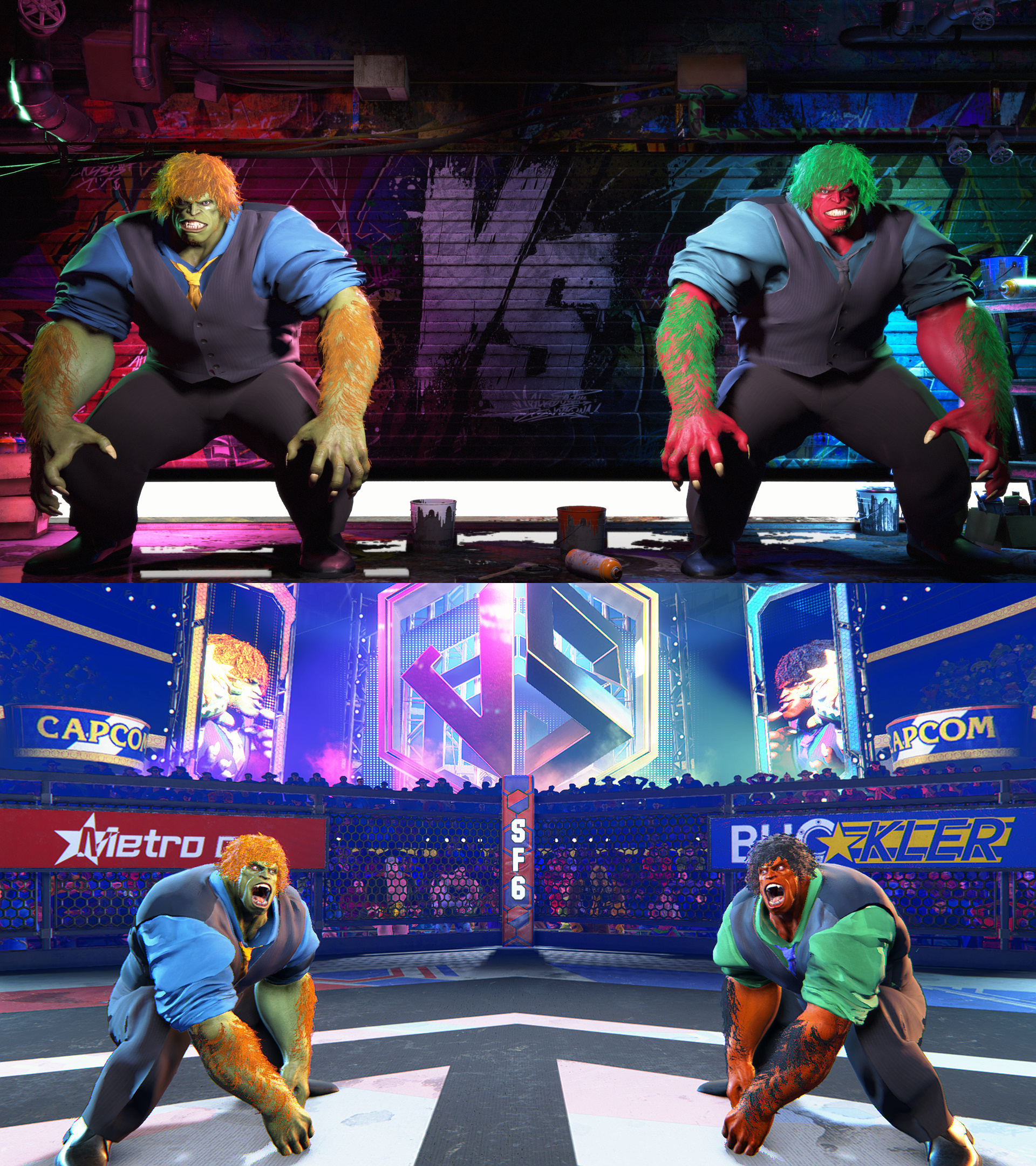 SF6 mod RE2 Remake Leon Noire Outfit for Blanka by monkeygigabuster on ...