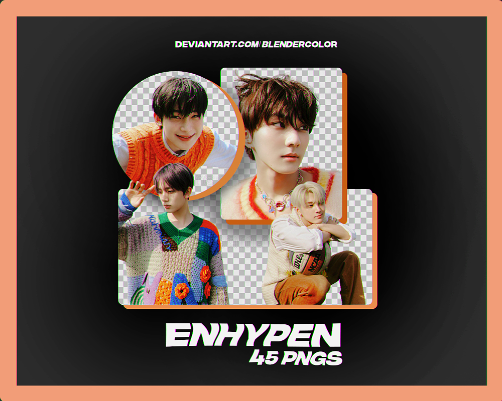 PNG PACK [ENHYPEN - Orange Blood ENGENE Ver.] by blendercolor on DeviantArt