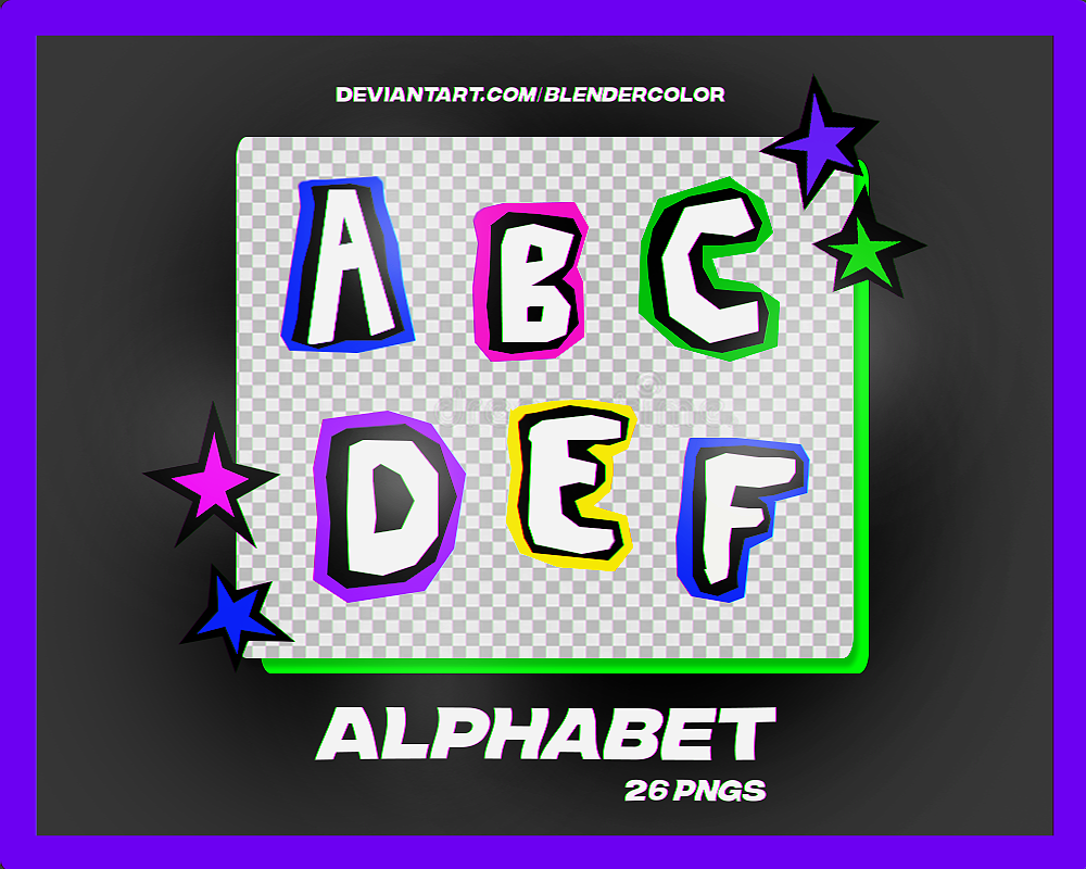 HANDMADE ALPHABET PNG PACK #01 by blendercolor on DeviantArt