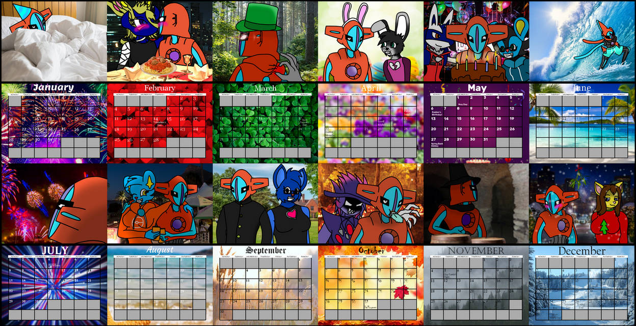 Raiden's 2019 Calendar! by RaidenTheDeoxys on DeviantArt