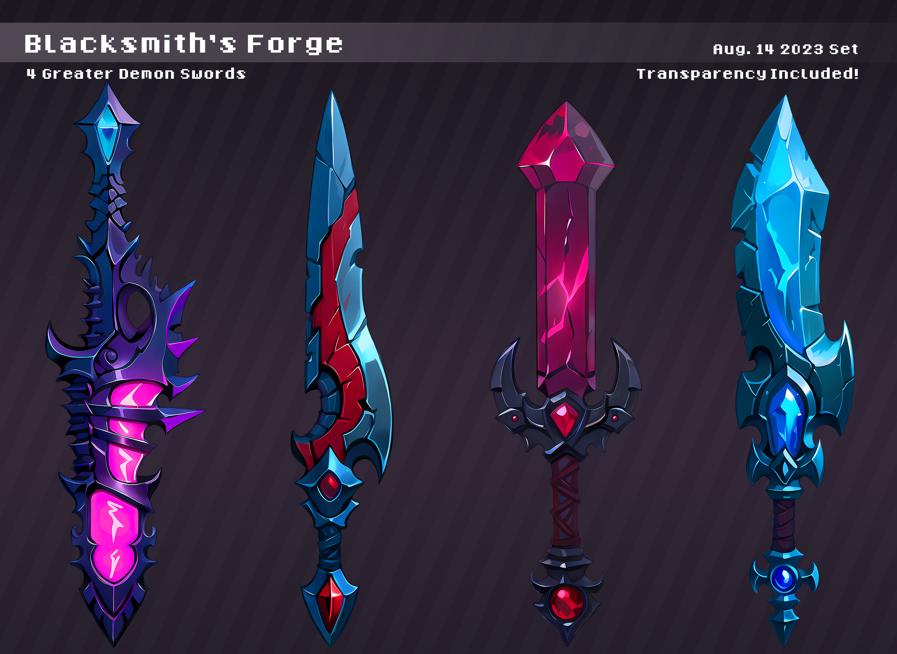 Reforged 8-14-23 - P2U set of 4 Demon Swords by LeviathansArmory on ...