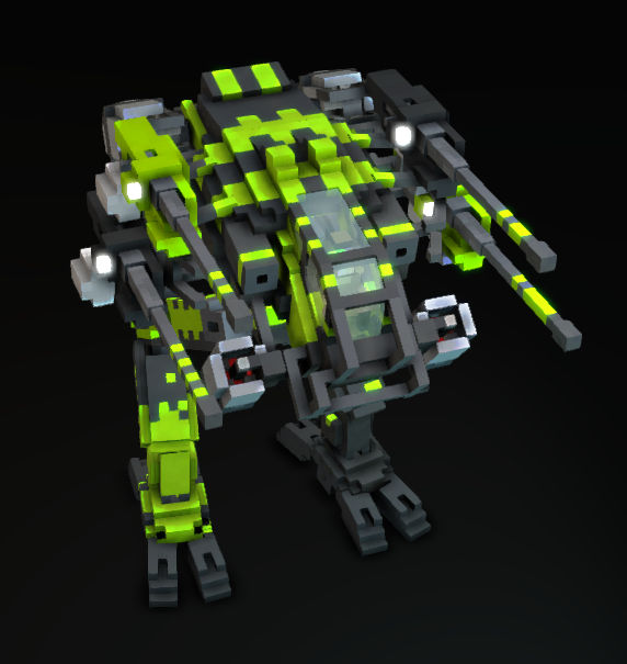 Medium voxel mech 3 =VOXELFIELD= (gif) by LaskunA on DeviantArt