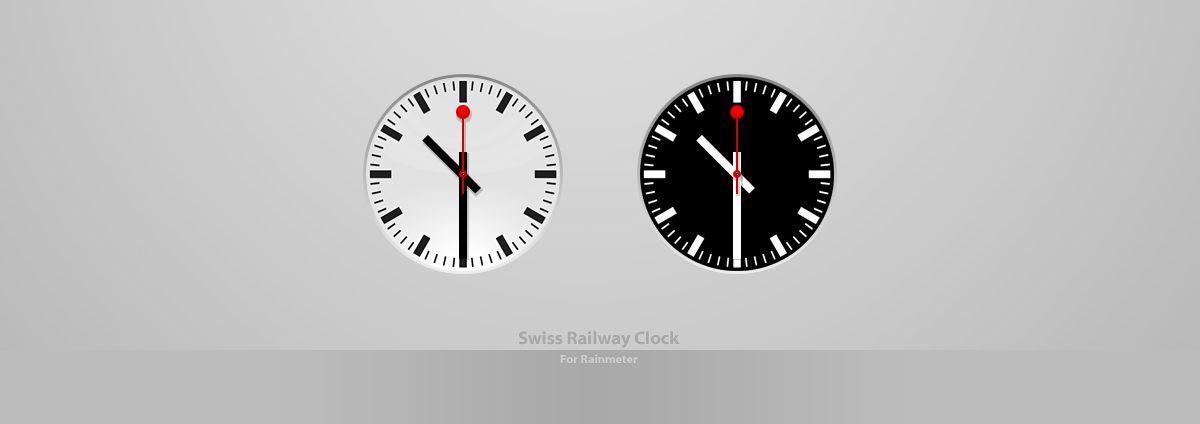 Swiss Railway Clock For Rainmeter by alperyesiltas on DeviantArt