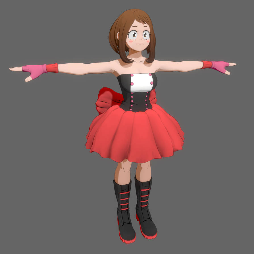 (MMD Model) Ochako Uraraka (Party) Download by JunioAdventure2 on ...
