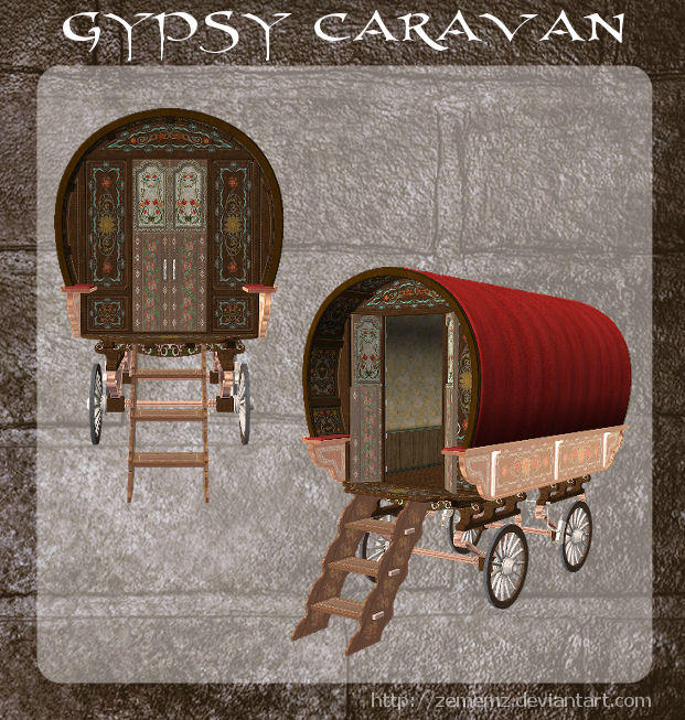 3D Gypsy Caravan by zememz on DeviantArt