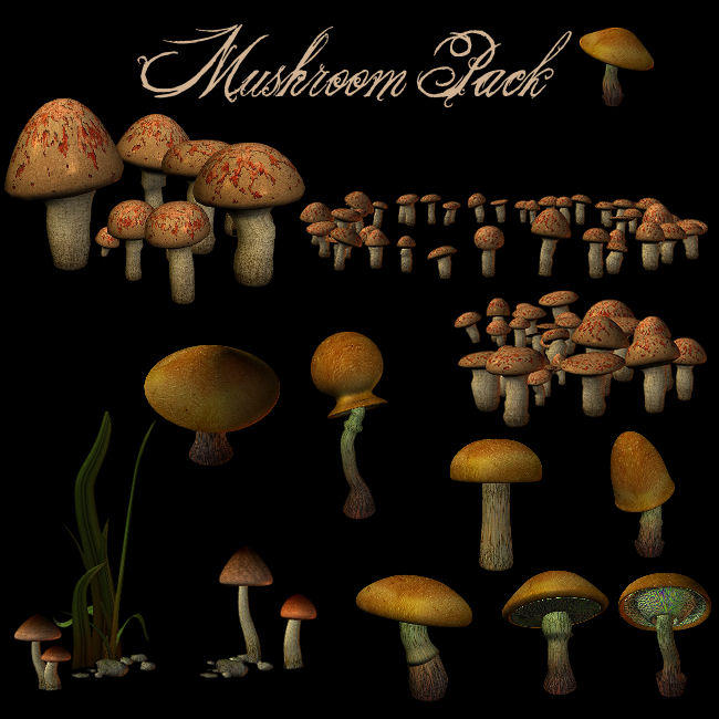 Mushrooms Pack 1 by zememz on DeviantArt