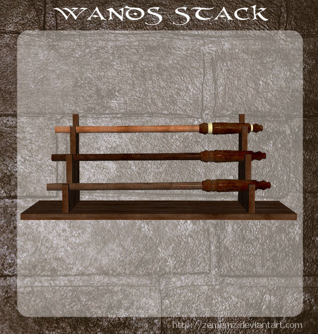 3D Wands Stack by zememz on DeviantArt