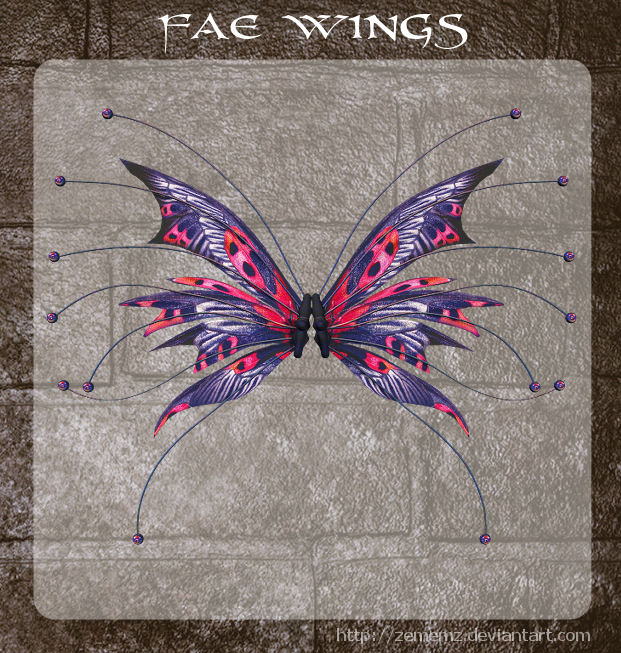 3D Fae Wings 1 by zememz on DeviantArt