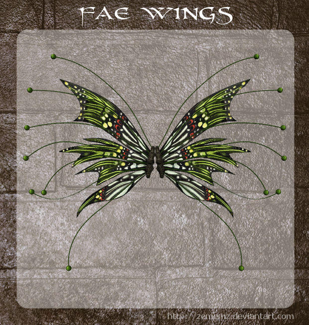 3D Fae Wings 2 by zememz on DeviantArt