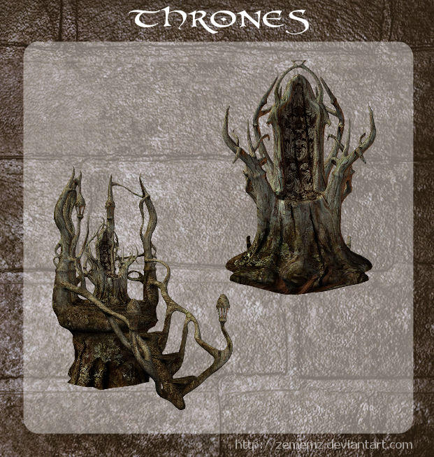 3D Forest Throne by zememz on DeviantArt