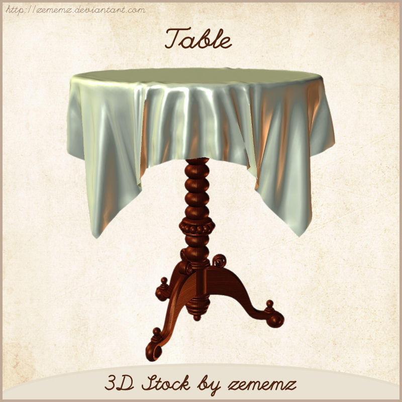 3D Table by zememz on DeviantArt