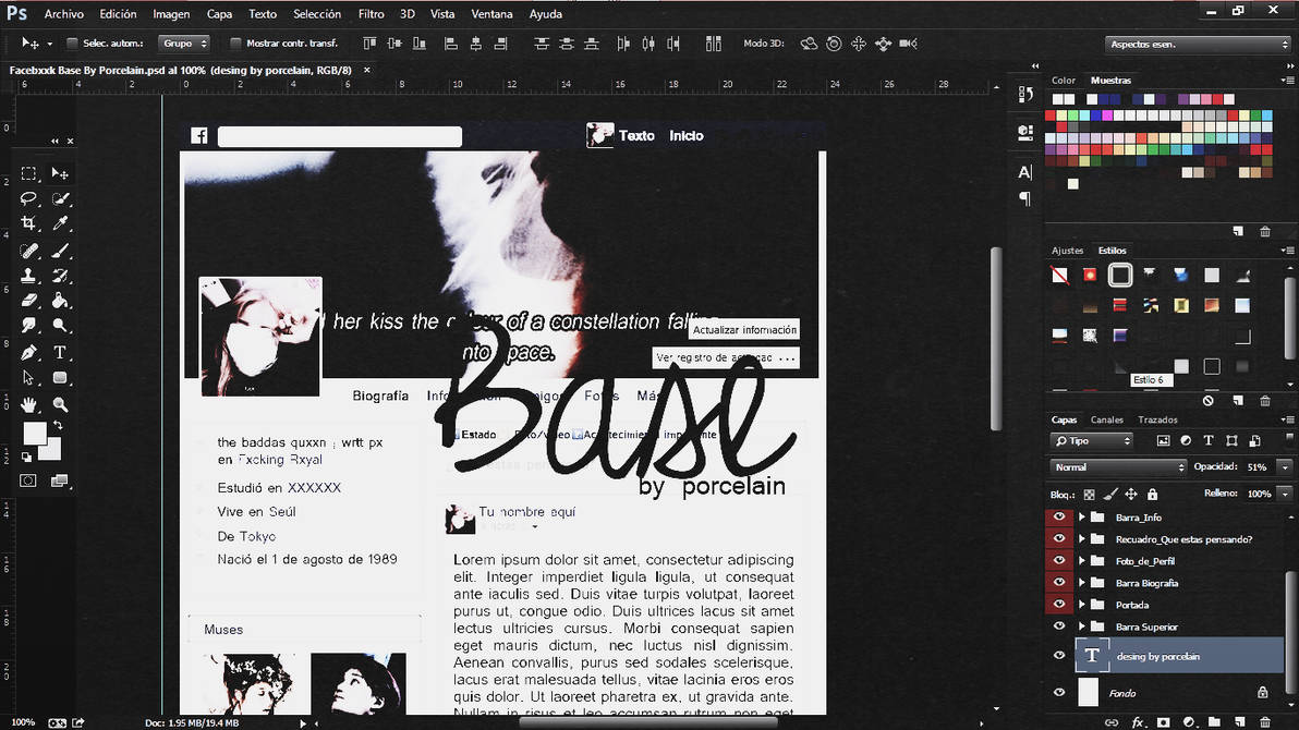 Facebook Base [PSD] By Porcelain by ItsPorcelain on DeviantArt