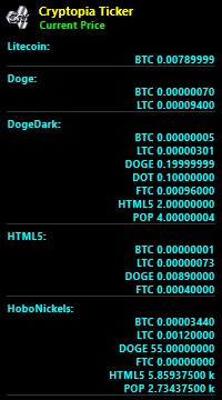 Cryptopia Ticker 1.0.3 by Miner49er1 on DeviantArt