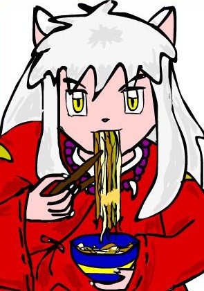 Inuyasha Eats Ramen by Or003 on DeviantArt