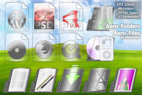 Aero-Folders, Aero-FileTypes by BioHaZaRDiNC on DeviantArt