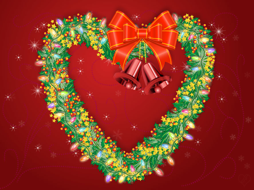 Heart Shaped Christmas Wreath by flashtuchka on DeviantArt