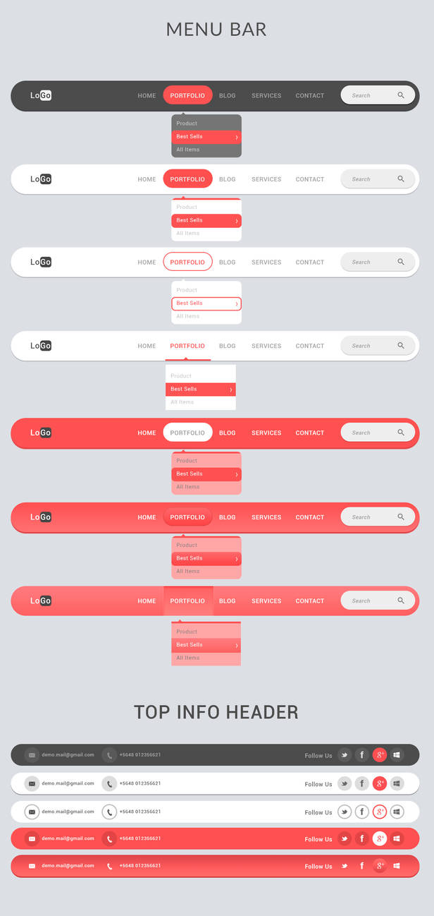 .: Flat Navigation Bar :. by DigitalConnection on DeviantArt
