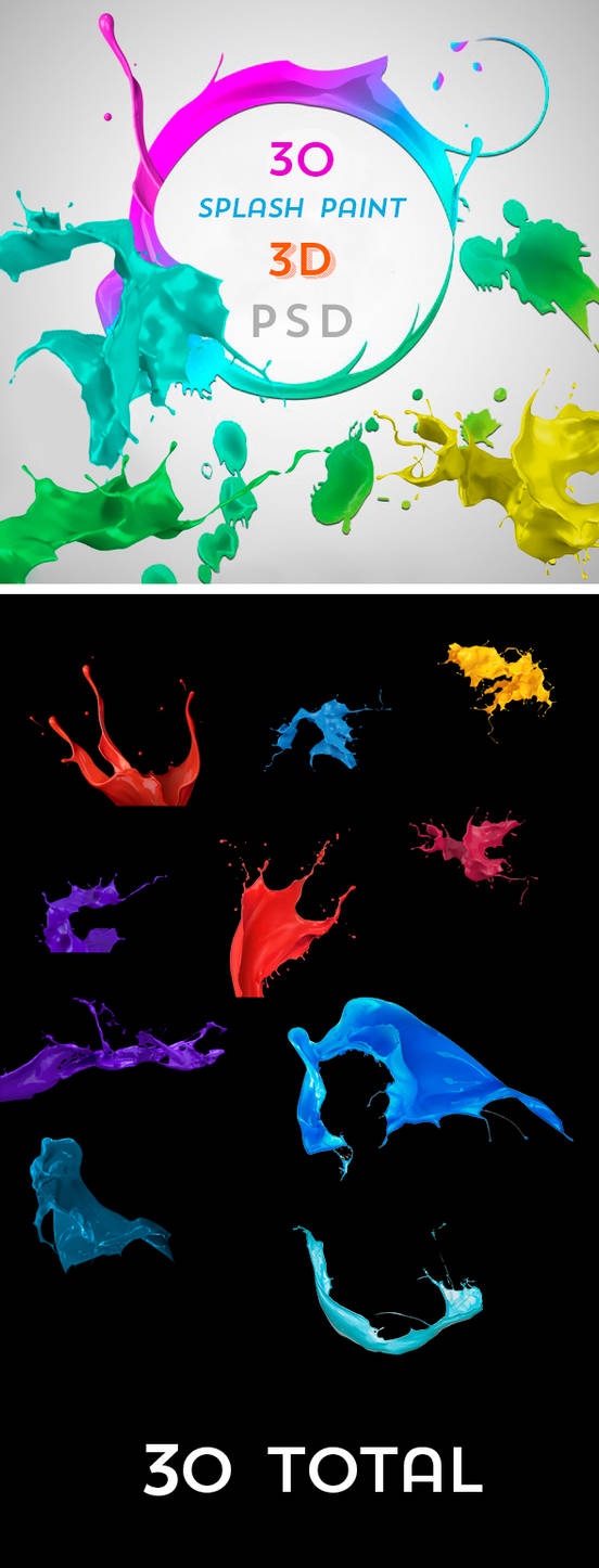 .: Splash Paint 3D - PSD :. by DigitalConnection on DeviantArt
